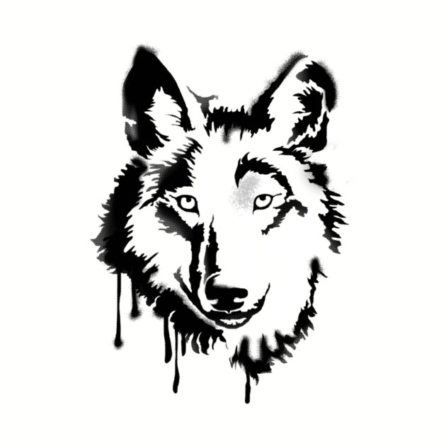wolf graffiti - Wild Animals - Kids T-Shirt | TeePublic
