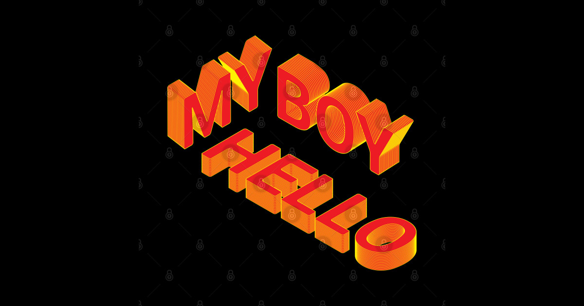 3D Hello My Boy - 3d Hello My Boy - Sticker | TeePublic