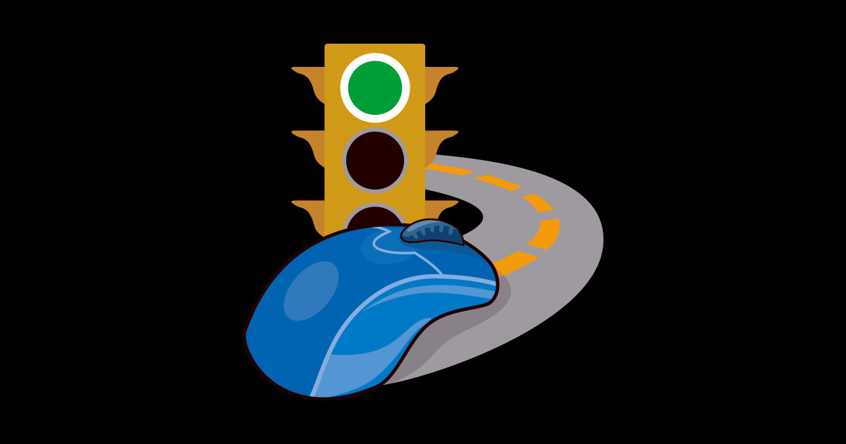 Computer Mouse on the Road Traffic Light Retro - Computer Mouse ...