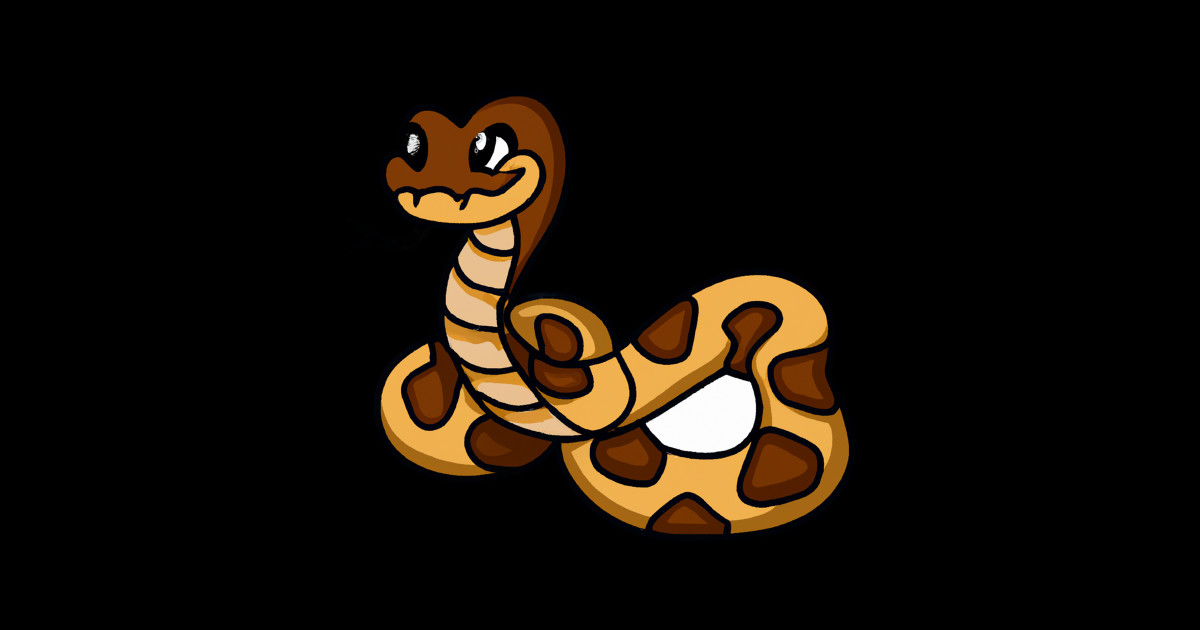 Cute Rattlesnake Drawing - Rattlesnake - Sticker | TeePublic