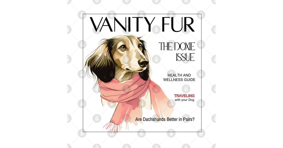 VANITY FUR Magazine - Dachshund - Dachshund Fashionista - T-Shirt ...