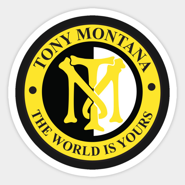 The World is Yours Monogram - Scarface - Sticker | TeePublic