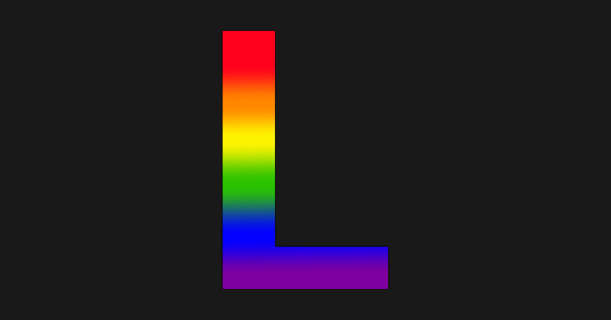 Rainbow Letter L - Rainbow - Tank Top | TeePublic