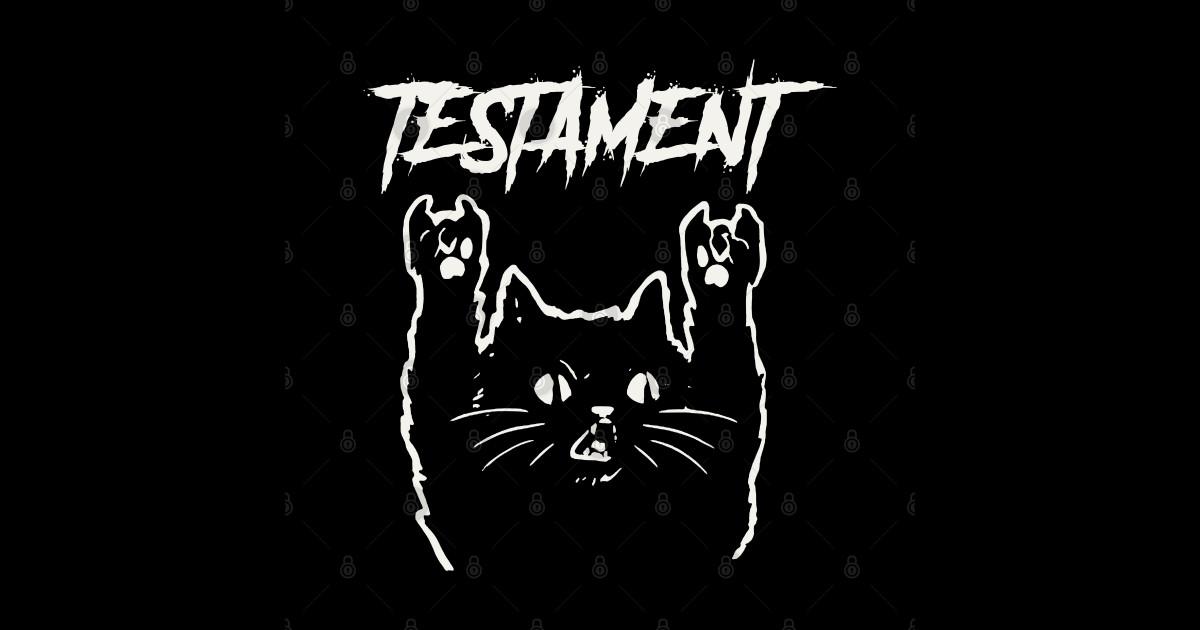 testament metal cat - Testament - Sticker | TeePublic