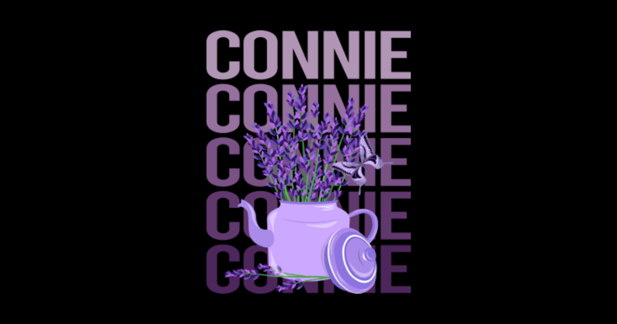 Beautiful Lavender - Connie Name - Connie - Sticker | TeePublic