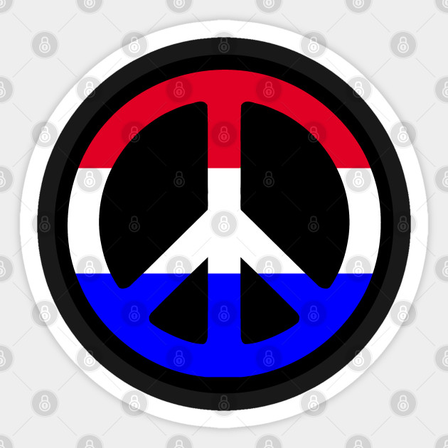 Peace Sign - RED WHITE & BLUE - Peace - Sticker | TeePublic