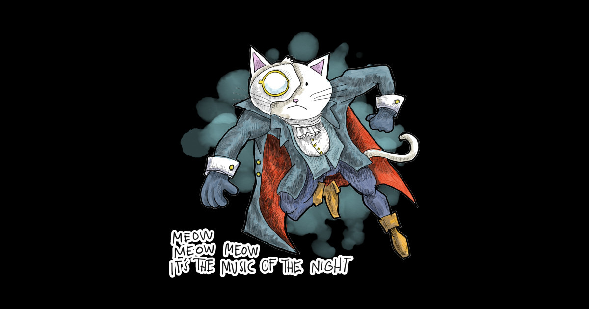 Cat-Tom of the Opera - Dapper Cat - Sticker | TeePublic