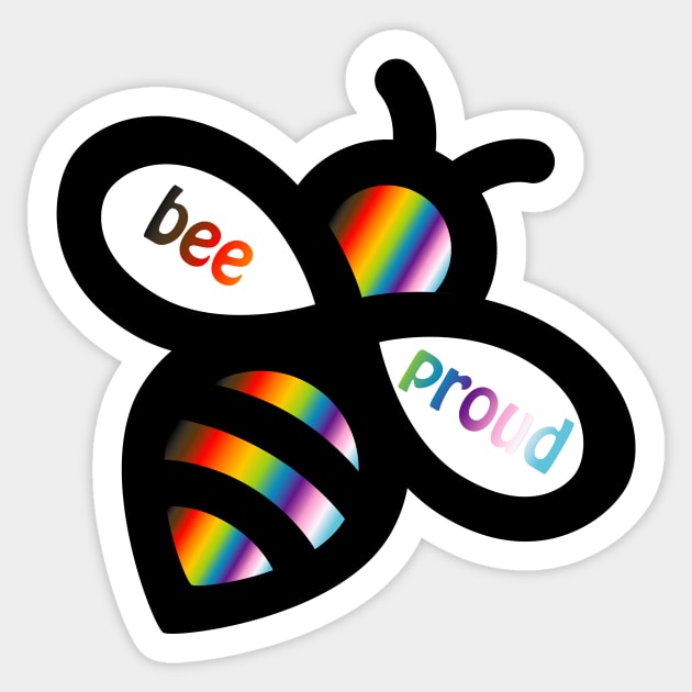 Bee Proud - POC Inclusive LGBT Flag bees - Team Tsunami - Sticker ...