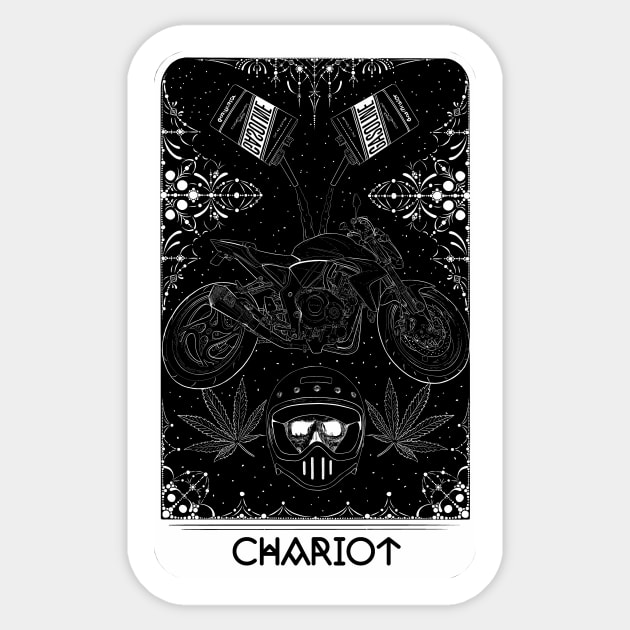Chariot Motorcycle Tarot Card - Motorcycle - Sticker | TeePublic