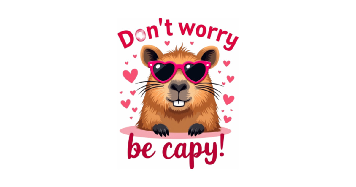 Don't-Worry-Be-Capy! – Valentine's Day Capybara - Dont Worry Be Capy ...