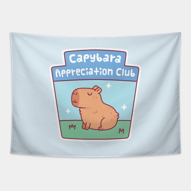 Cute Capybara Appreciation Club - Capybara - Tapestry | TeePublic