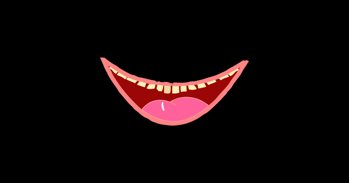 Funny Mouth Yellow Teeth Smile - Funny Mask - Sticker | TeePublic