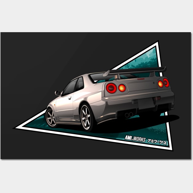 Skyline GT-R R34 Nismo (sonic/athlete silver) - Jdm - Posters and Art ...