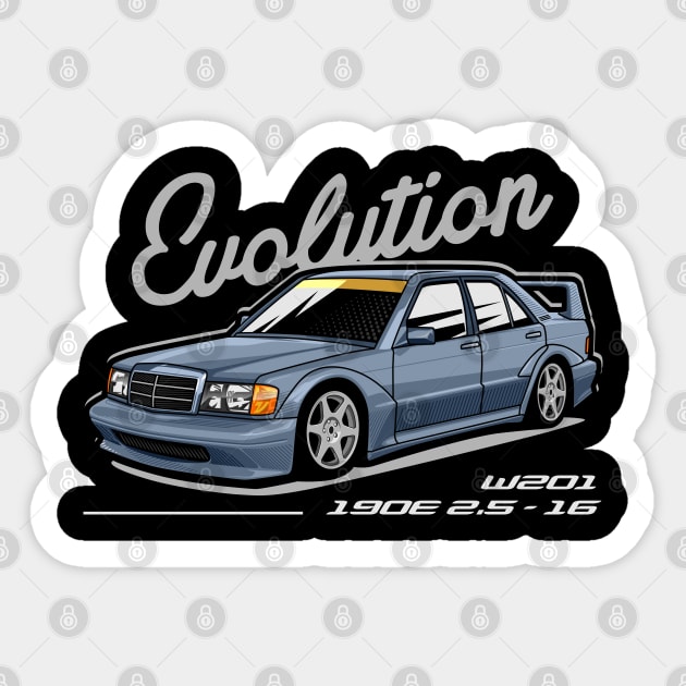 Mercedes Benz 190E - Mercedes - Sticker | TeePublic