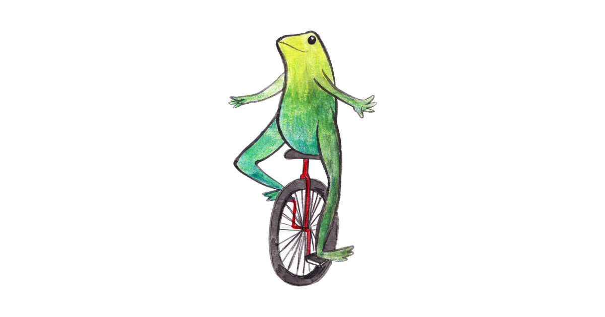 Dat Boi Watercolor Unicycle Frog - Dat Boi Meme - Posters and Art ...