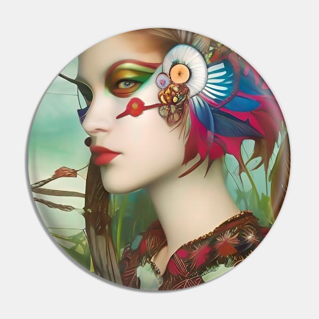 Enchanting painting of girl - tribal pagan earth goddess - Flowers ...