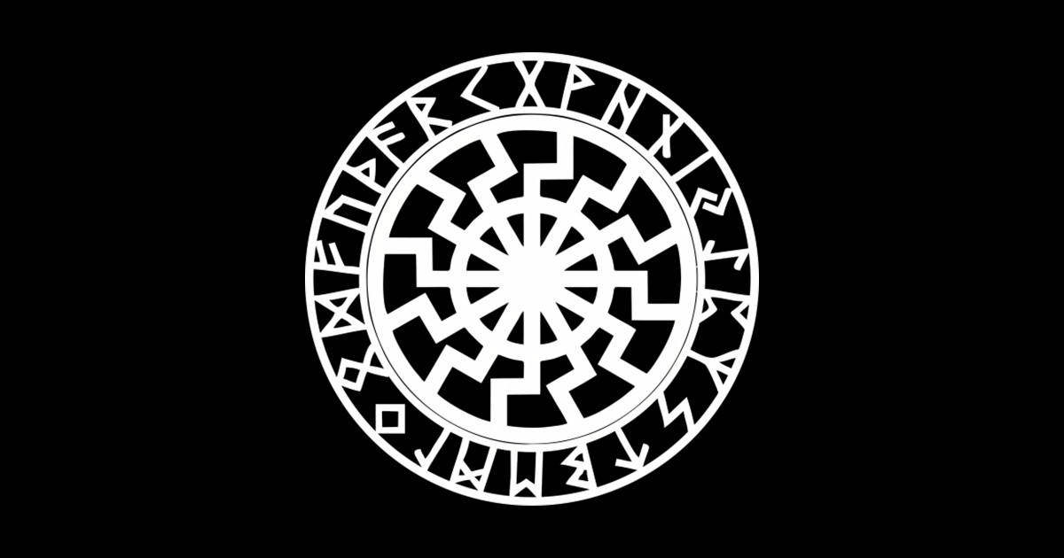 Schwarze Sonne Black Sun Blacksun Runes Futhark Odin Wheel - Schwarze ...