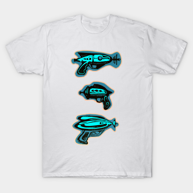 THREE RAY GUNS! - Ray Guns - T-Shirt | TeePublic