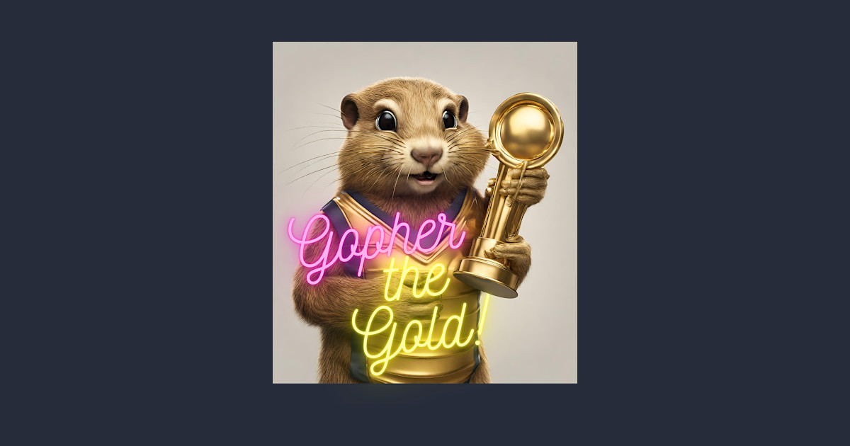 Gopher the Gold! - Gopher - T-Shirt | TeePublic