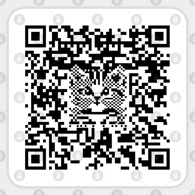 Kitten QR code cat - Qr Code - Sticker | TeePublic