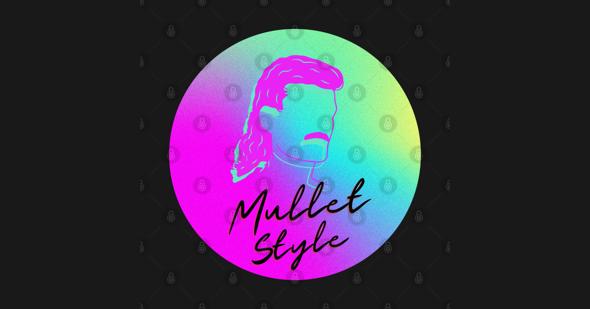 Funky pop mullet style - Mullet Hair - T-Shirt | TeePublic