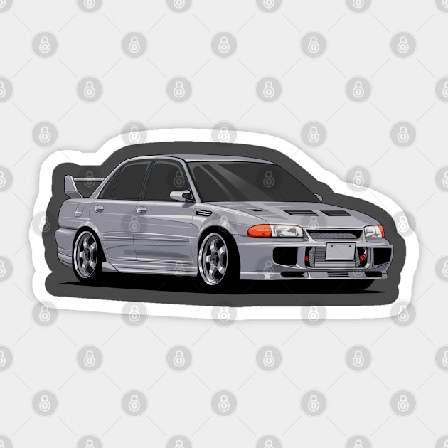 Lancer evo illustration - Jdm - Sticker | TeePublic