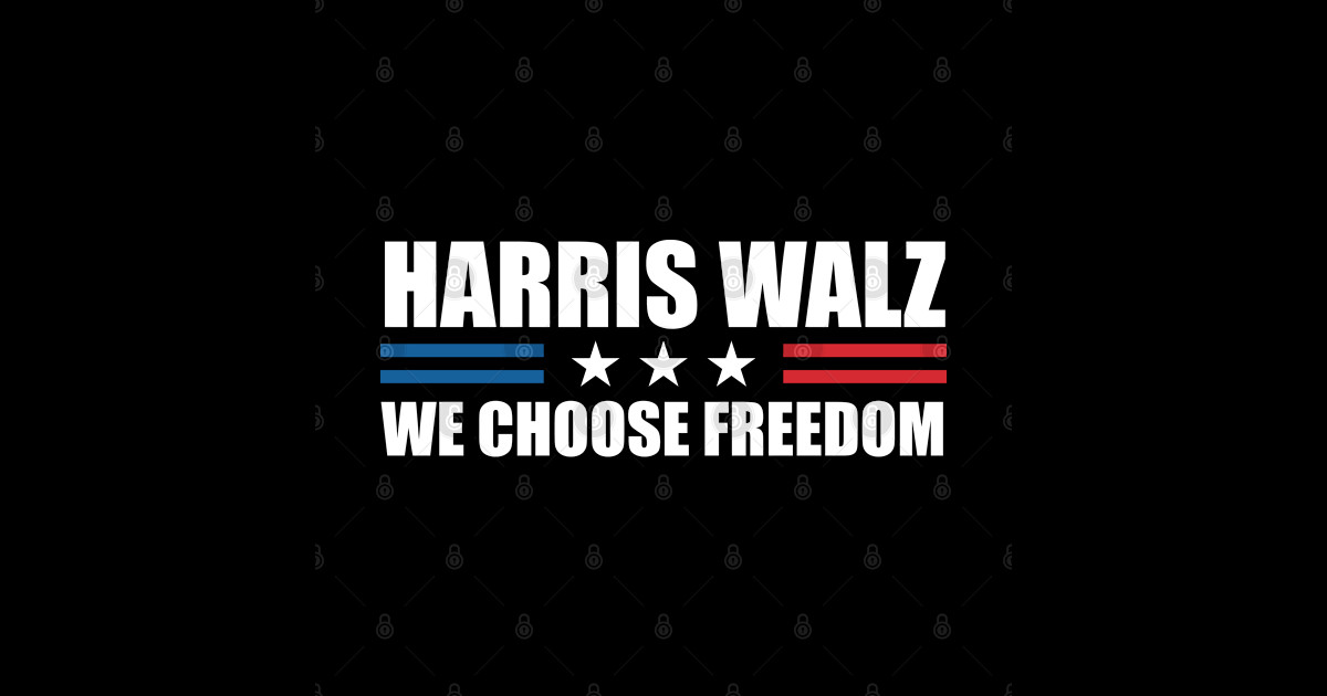 Harris Walz We Choose Freedom - Harris Walz We Choose Freedom - Sticker ...