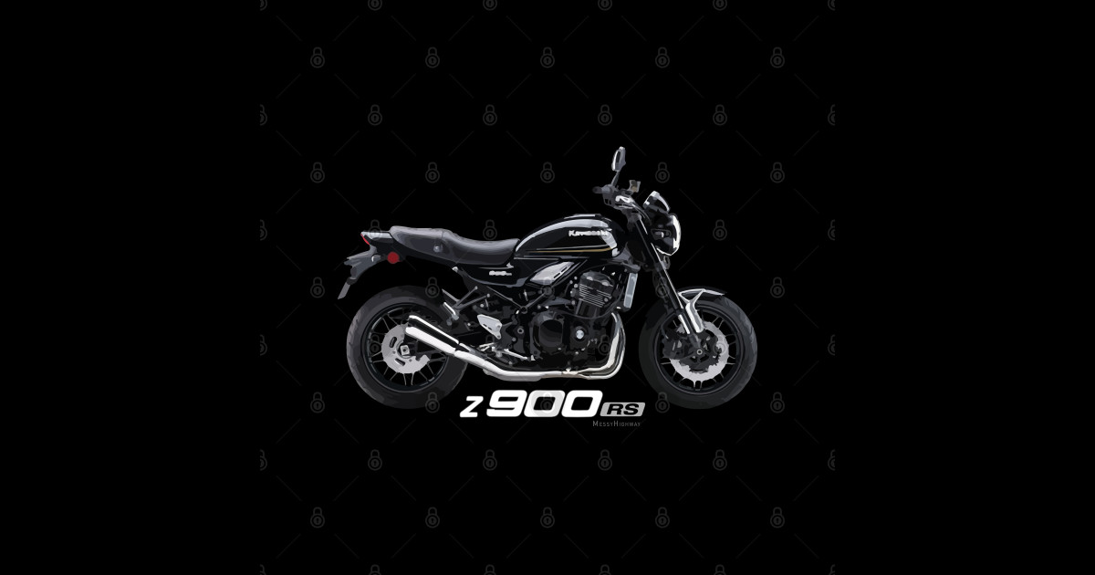 Kawasaki Z900RS 18 black, s - Kawasaki - Sticker | TeePublic