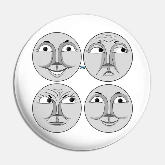 Faces of Gordon the Big Engine - Thomas And Friends - Pin | TeePublic