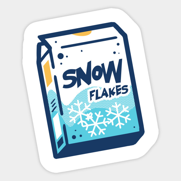 Snow Flakes Cereal - Snowflakes - Sticker | TeePublic