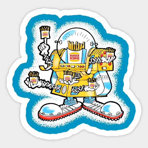 Wizard of Fries - Burger King - Sticker | TeePublic