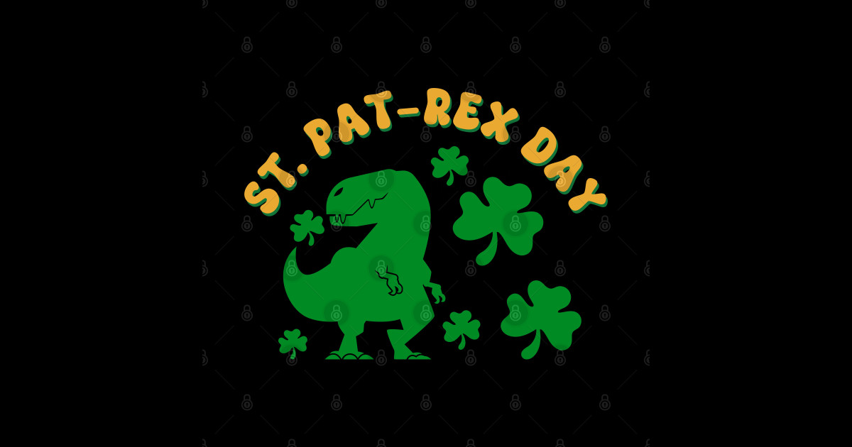 St Pat Rex Day - St Patricks Day - T Rex Dinosaur - Sticker | TeePublic