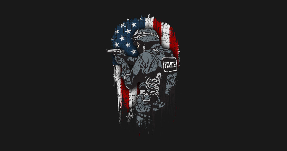 Police American Flag SWAT Cop Law Enforcement - Police - Posters and ...