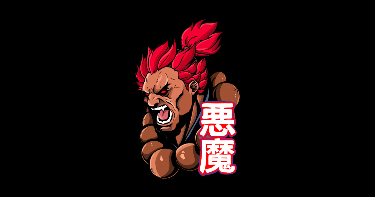 Akuma - Street Fighter - Sticker | TeePublic
