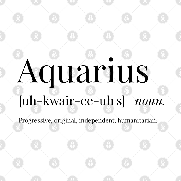 Aquarius Definition - Aquarius - T-Shirt | TeePublic