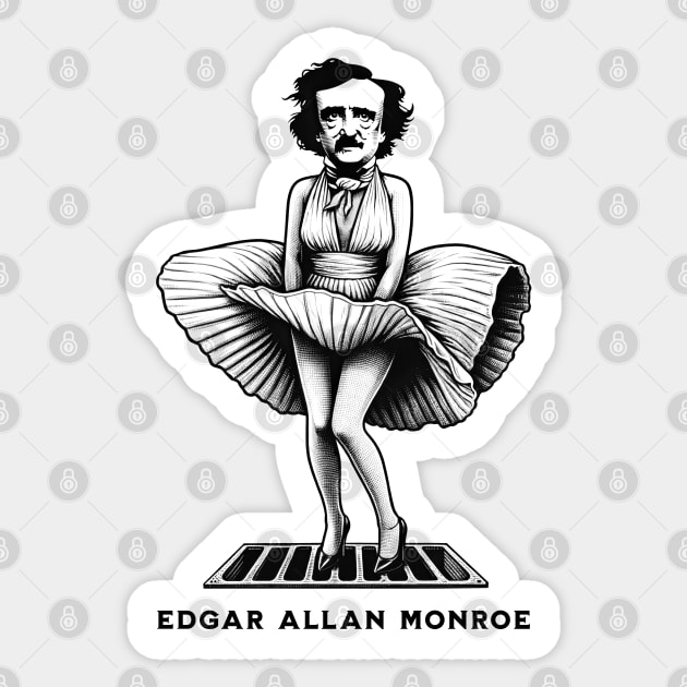 Edgar Allan Monroe - Edgar Allan Poe - Sticker | TeePublic