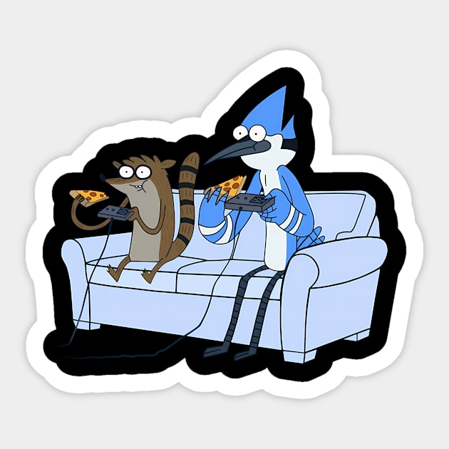 Mordecai And Rigby Pizza And Video Games - Mordecai And Rigby Pizza And ...