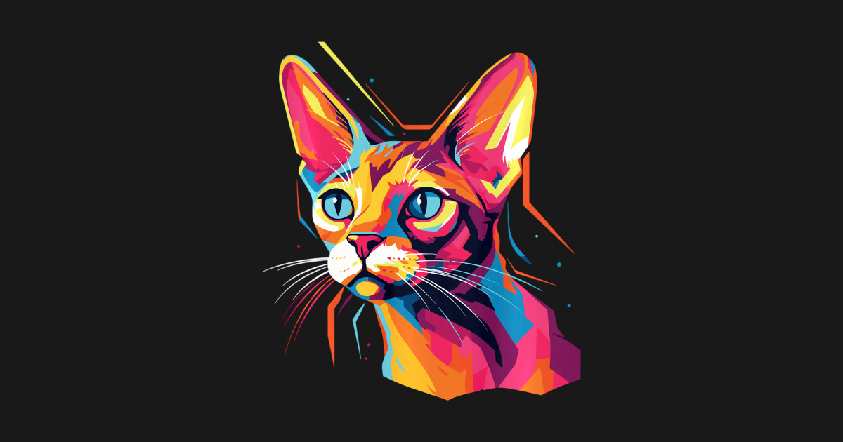 S2 Abyssinian Cat (44) - Abyssinian Cat - T-Shirt | TeePublic
