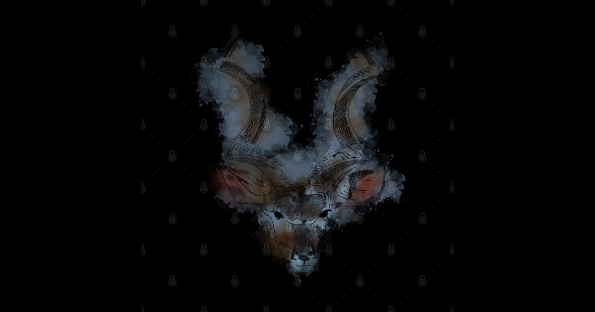 African Kudu - Watercolor - Kudu - Sticker | TeePublic