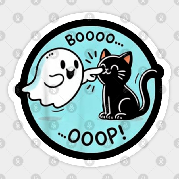 Ghost Black Cat Boop, Cat meme - Ghost Black Cat Boop - Sticker | TeePublic