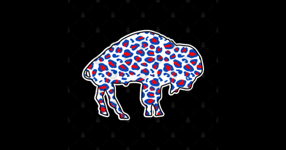 Buffalo Cheetah Red & Blue - Buffalo Bills - T-Shirt | TeePublic