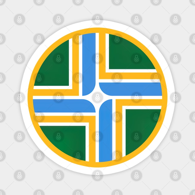 Portland Oregon Symbol - City Flag Clean - Portland - Magnet | TeePublic