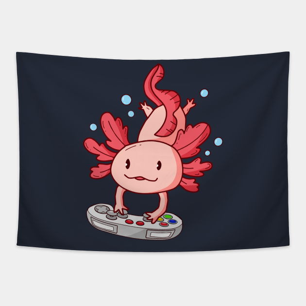 Gamer Axolotl Playing Video Games Cute Axolotl Lover - Axolotl ...