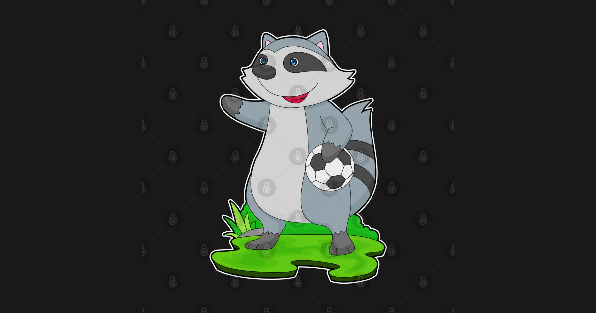Racoon Soccer player Soccer - Soccer - T-Shirt | TeePublic