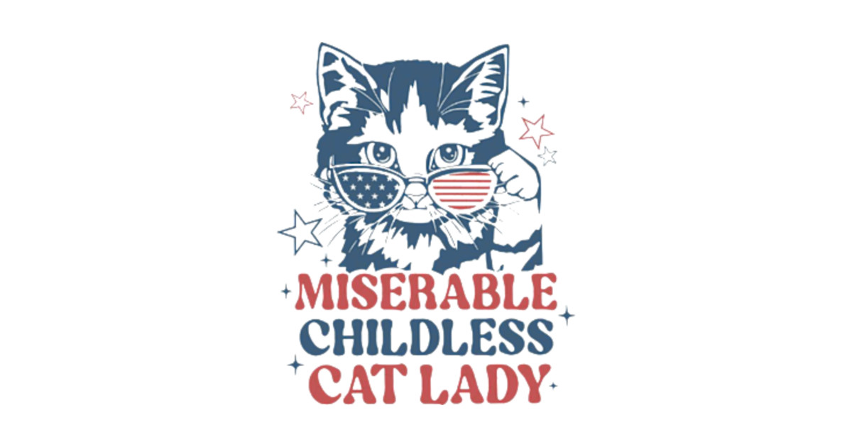 Miserable Childless Cat Lady - Miserable Childless Cat Lady - T-Shirt ...