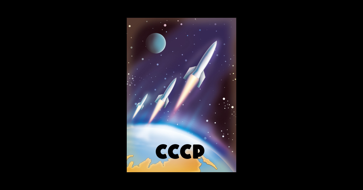 CCCP Soviet Russia Space Art - Cccp Soviet Russia Space - Sticker ...