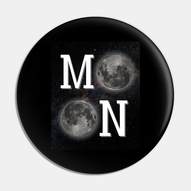 Aesthetic Full Moon - Full Moon - Pin | TeePublic