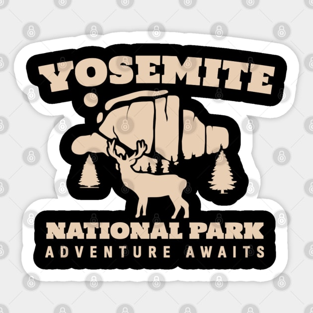 Yosemite National Park - Yosemite National Park - Sticker | TeePublic
