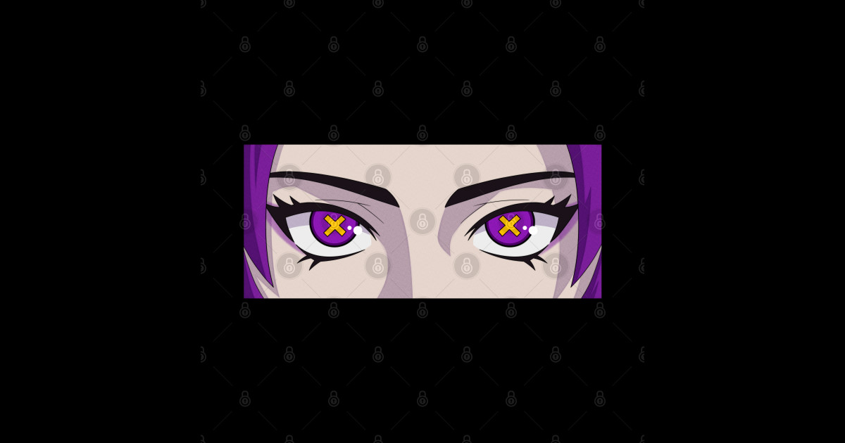Purple anime eyes - Anime Eyes - Sticker | TeePublic