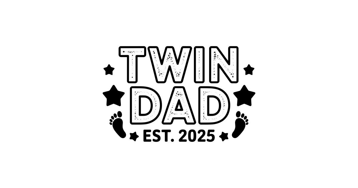 Twin Dad Est. 2025 Fathers Day New Daddy Dad of Twins Premium - Twin ...